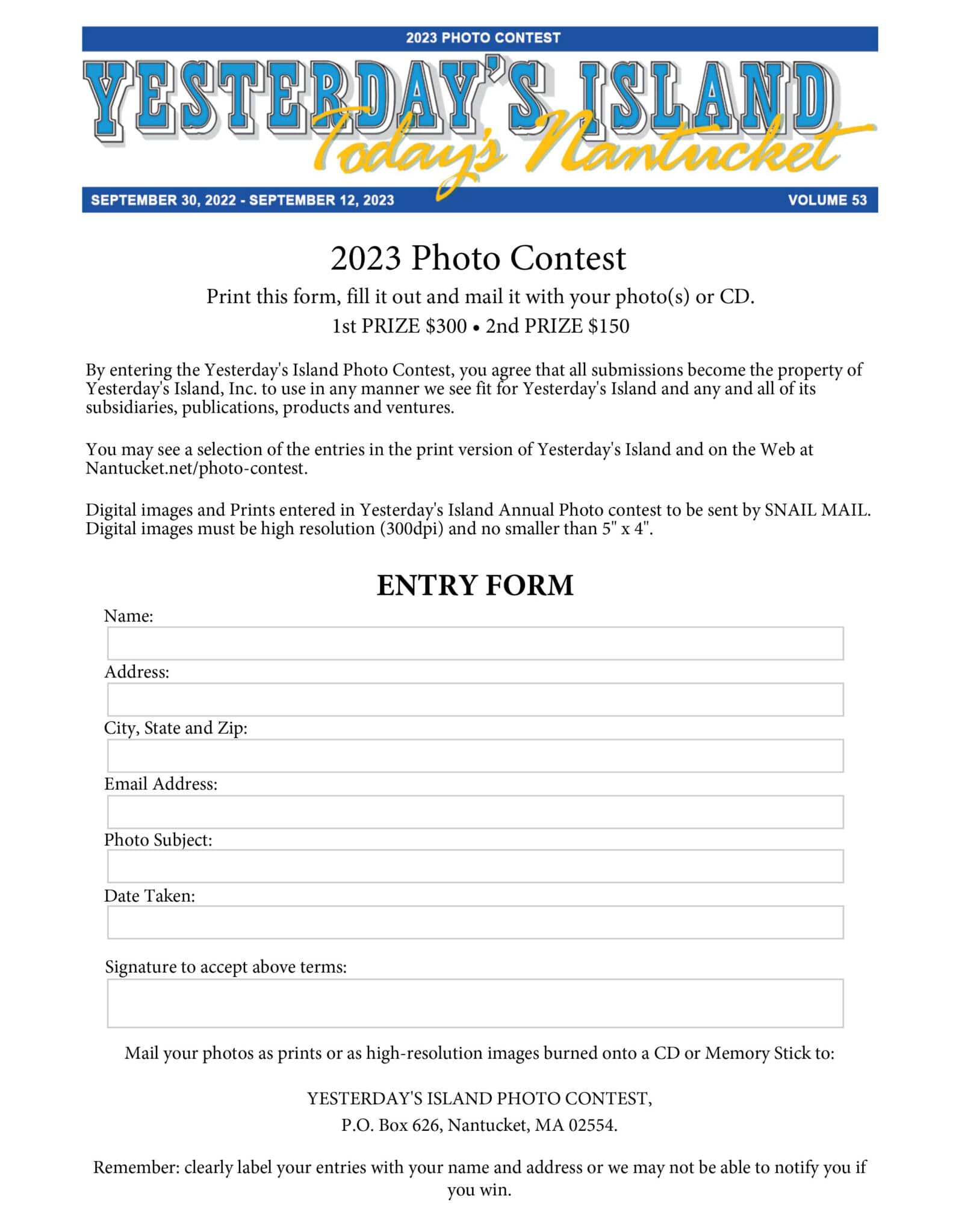 Photo Contest entry - Nantucket